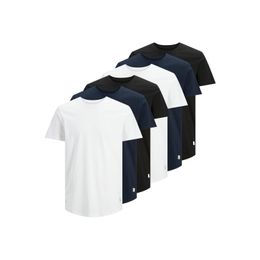 Jack & Jones T-Shirt JACK & JONES "T-Shirt JJENOA TEE 6PK 6er Pack", Herren, Gr. S, bunt (wei&szlig;, marineblau, schwarz), Obermaterial: 100% Baumwolle CO(Bio)., Shirts T-Shirt