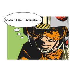 Bild Komar "Star Wars Classic Comic Quote Luke", bunt (farbe bild(er): bunt), B:40cm H:30cm, Holz, Papier, Bilder, Bild, Wandbild zur Dekoration im Kinderzimmer - ohne Rahmen