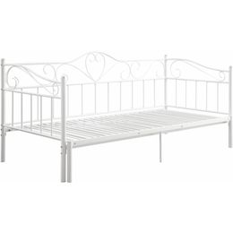 Metallbett Home Affaire "Sina", wei&szlig;, Betten, Metallbett, mit geschwungenem Kopf- und Fu&szlig;teil, ausziehbar auf 180/200 cm, Topseller