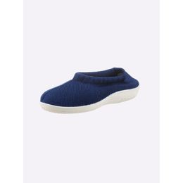Slipper Casual Looks, Damen, Gr. 38, blau (marine), Textil, Schuhe Slipper