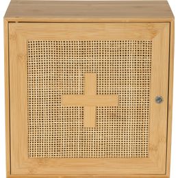 Medizinschrank Wenko "Allegre", braun (braun, natur), B:30cm H:20cm T:17,8cm, Bambus, Schr&auml;nke, Medizinschrank, aus Bambus und Rattan