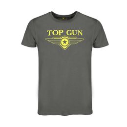 T-Shirt Top Gun "T-Shirt TG2024002", Damen, Gr. M, schwarz (anthra), Obermaterial: 100% Baumwolle CO., Shirts T-Shirt