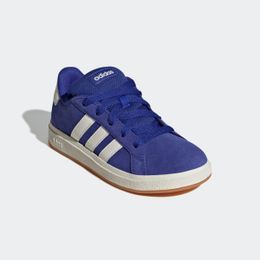 Sneaker adidas Sportswear "GRAND COURT 00S", M&auml;dchen, Gr. 38,5, blau (semi lucid blau, sanftes wei&szlig;, gum10), Leder, Synthetik, Schuhe Sneaker, Design auf den Spuren des adidas Superstar, f&uuml;r Kinder & Jugendliche