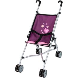 Puppenbuggy BAYER "Schmetterling", lila (lila schmetterling), Puppenwagen, KinderB:27cm H:56cm T:47cm, Puppenbuggy, B:27cm H:56cm T:47cm