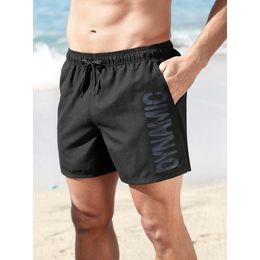 Badeshorts feel good, Herren, Gr. 9, Normalgr&ouml;&szlig;en, schwarz, Polyester, Badehosen Badeshorts