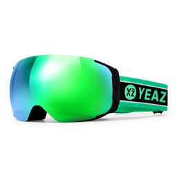 Skibrille YEAZ "Ski- und Snowboard-Brille TWEAK-X", gr&uuml;n, Sportbrillen, Skibrille