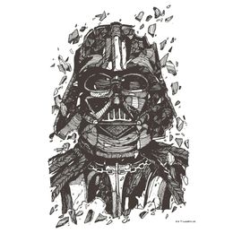 Bild Komar "Star Wars Darth Vader Drawing", bunt (farbe bild(er): bunt), B:30cm H:40cm, Holz, Papier, Bilder, Bild, Wandbild zur Dekoration im Kinderzimmer - ohne Rahmen