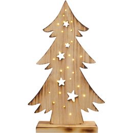 N&auml;ve N&Auml;VE LED Baum "Tannenbaum, Weihnachtsdeko aus Holz", beige (natur), H: 47,5cm, 1 Stk., Leuchten, Holz-Stehleuchte, H&ouml;he ca. 47,5 cm, Batteriebetrieben, LED Baum