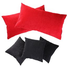 Dekokissen, rot (rot, gemustert unifarben), B:40cm L:40cm, Polyester, Westfalia Schlafkomfort, Dekokissen_Sitzkissen_Kissenh&uuml;llen, Dekokissen, (5-tlg.)