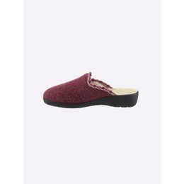 Pantoffel CLASSIC, Damen, Gr. 42, rot (bordeaux), Textil, Schuhe Pantoffel