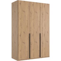 Kleiderschrank wimex "Mugano,in 5 Breiten,2 H&ouml;hen,2 Tiefen, viele Farben, Made in Germany", artisan, eiche nachbildung, griffe schwarz, B:135cm H:208cm T:58cm, Holzwerkstoff, Schr&auml;nke, Kleiderschrank, mit langen Griffen aus Metall, mit oder ohne Spiegel
