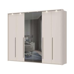 Dreht&uuml;renschrank OTTO HOME "Opera mit oder ohne Kranz inkl. LED-Bel.,B 227,272,317 oder 362 cm", cashmere, B:277cm H:226cm T:60cm, FSC-zertifizierter Holzwerkstoff, MDF, Schr&auml;nke, Dreht&uuml;renschrank, UV lackiert, Soft Close Funktion, H&ouml;henverstellbare F&uuml;&szlig;e