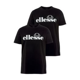 T-Shirt Ellesse "FUENTI SET", Herren, Gr. M, schwarz, Obermaterial: 100% Baumwolle, Rundhals, Shirts T-Shirt
