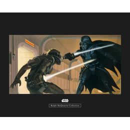 Bild Komar "Star Wars Classic RMQ Vader Luke Hallway", bunt (farbe bild(er): bunt), B:50cm H:40cm, Holz, Papier, Bilder, Bild, Wandbild zur Dekoration im Kinderzimmer - ohne Rahmen