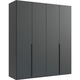Kleiderschrank wimex "Mugano,in 5 Breiten,2 H&ouml;hen,2 Tiefen, viele Farben, Made in Germany", grafit, griffe schwarz, B:180cm H:208cm T:58cm, Holzwerkstoff, Schr&auml;nke, Kleiderschrank, mit langen Griffen aus Metall, mit oder ohne Spiegel