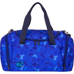 Sporttasche McNeill "Puzzle", M&auml;dchen, Gr. B/H/T: 45cm x 27cm x 26cm, blau (puzzle), Polyester, Taschen Sporttasche, f&uuml;r Schule, Sport und Freizeit