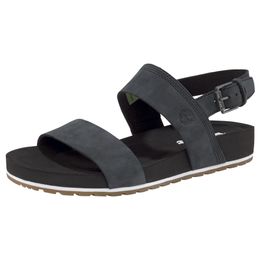 Sandale Timberland "Malibu Waves 2Band Sandal", Damen, Gr. 42, schwarz (schwarz, nubuck), Leder, Schuhe Sandale