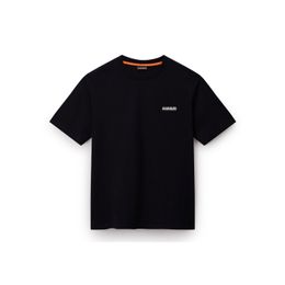 T-Shirt Napapijri "T-Shirt S-SMALL BOX 1er Pack", Herren, Gr. XL, schwarz, Obermaterial: 100% Baumwolle CO., Shirts T-Shirt
