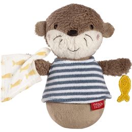 babyFEHN Greifspielzeug FEHN "Otter Theo, Mini-Stehauf Otter", braun, Greifspielzeug, BabyB:15cm H:15cm, Pl&uuml;sch, Softvelour, Greifspielzeug, B:15cm H:15cm