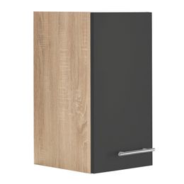 H&auml;ngeschrank Optifit "Kalmar", grau (anthrazit), B:30cm H:58cm T:35cm, Schr&auml;nke, H&auml;ngeschrank, Breite 30 cm