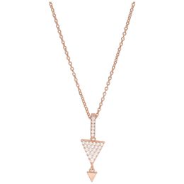 Kette mit Anh&auml;nger Smart Jewel "Kette Anh&auml;nger mit Zirkoniasteinen, ros&eacute; vergoldet, Silber 925", rosa (ros&eacute; vergoldet), Halsketten, Damen, Silber 925 (Sterlingsilber), Kette mit Anh&auml;nger