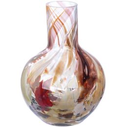 Tischvase Gilde "Vase Roslin H&ouml;he ca. 21 cm", rot (braun, dunkelrot), H:21cm &Oslash;:16cm, Glas, Vasen, Tischvase, Europ&auml;ische Handarbeit, aus durchgef&auml;rbtem Glas