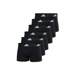 Boxershorts adidas originals "Boxershort 6er Pack", Herren, Gr. M, schwarz, Obermaterial: 95% Baumwolle CO. 5% Elasthan EL., Unterhosen Boxershorts
