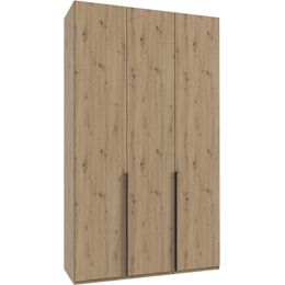 Kleiderschrank wimex "Mugano,in 5 Breiten,2 H&ouml;hen,2 Tiefen, viele Farben, Made in Germany", artisan, eiche nachbildung, griffe schwarz, B:135cm H:236cm T:58cm, Holzwerkstoff, Schr&auml;nke, Kleiderschrank, mit langen Griffen aus Metall, mit oder ohne Spiegel