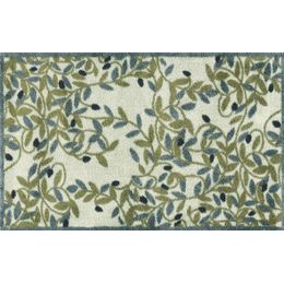 Teppich TURTLE MAT "Olive", gr&uuml;n, B:75cm H:9mm L:120cm, Baumwolle, Teppiche, Teppich