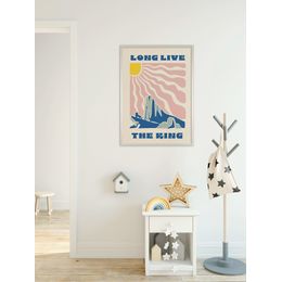Wandbild Komar "Disney The Lion King Pride Rock", beige (farbe bild(er): beige,blau,rosa), Disney, 1 Stk., Vlies, Bilder, Wandbild, 30 x 40 cm (Breite x H&ouml;he) - Kinderzimmer, Dekoration