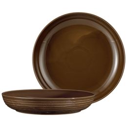 Schale Seltmann Weiden "Foodbowl Terra &oslash; 28,4 cm 2er Set", braun (erdbraun), L:28,4cm, Sch&uuml;sseln, Schale