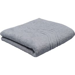 Duschtuch Ross "Cashmere feeling", grau (silbergrau), B:75cm L:140cm, Frottier, Baumwolle, Handt&uuml;cher, Duschtuch, 100% Baumwolle, mit Wellen-Bord&uuml;re, gro&szlig;e Farbauswahl
