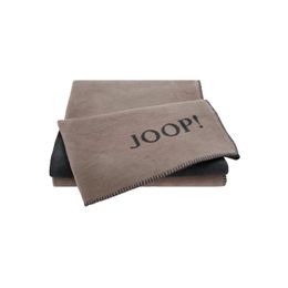 JOOP! Wohndecke JOOP "Wohndecken 1er Pack" Gr. 150, braun, B:150cm, Obermaterial: 58% Baumwolle CO. 35% Polyacryl PAN. 7% Polyester PES., Wohndecken, Wohndecke