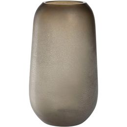 Dekovase Leonardo "Vase TROGOLO", grau (taupe), B:23cm H:40cm T:23cm, Glas, Vasen, Dekovase