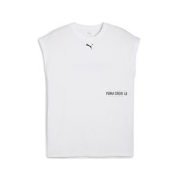Trainingsshirt Puma "M GRAPHIC CUTOFF TANK", Herren, Gr. S, wei&szlig; (Puma wei&szlig;), Jersey, Obermaterial: 50% Polyester, 25% Baumwolle, 25% Viskose, regular fit normal, Rundhals, Shirts Trainingsshirt, Regular Fit, atmungsaktiv, schnell trocknend, Rundhalsausschnitt