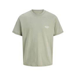 Jack & Jones T-Shirt JACK & JONES "JORGREENE BRANDING TEE SS CN CH", Herren, Gr. L, seagrass, Jersey, Obermaterial: 100% Baumwolle, bedruckt, regular fit, Rundhals, Shirts T-Shirt