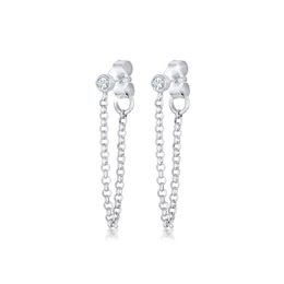 Paar Ohrstecker Elli "Ohrringe Lang Trend 925 Silber, mit Kristallen von Swarovski", silber, Ohrringe, Damen, Silber 925 (Sterlingsilber), Paar Ohrstecker