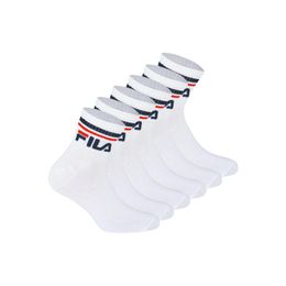 Kurzsocken Fila "Socken 6er Pack", Damen, Gr. 35-38, wei&szlig;, Obermaterial: 80% Baumwolle CO. 18% Polyester PES. 2% Elasthan EL., Socken Kurzsocken