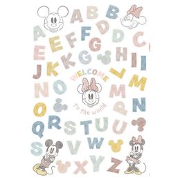 Wandtattoo Komar "Mickey Alphabet - Gr&ouml;&szlig;e 50 x 70 cm", bunt (braun, blau, gelb, wei&szlig;), B:50cm H:70cm, Folie, Wandtattoos, Wandtattoo, selbstklebend, Wandsticker, Kinderzimmer