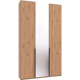 Kleiderschrank wimex "Mugano,in 5 Breiten,2 H&ouml;hen,2 Tiefen, viele Farben, Made in Germany", schwarz (artisan, eiche nachbildung, griffe schwarz), B:135cm H:236cm T:40cm, Holzwerkstoff, Schr&auml;nke, Kleiderschrank, mit langen Griffen aus Metall, mit oder ohne Spiegel