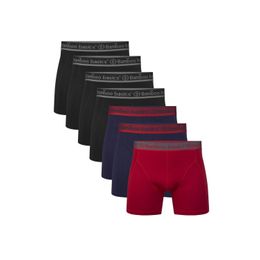 Boxershorts Bamboo basics "Boxershort RICO7P 7er Pack", Herren, Gr. M, bunt (schwarz, rot, blau), Obermaterial: 68% Viskose CV. 28% Baumwolle CO. 4% Elasthan EL., Unterhosen Boxershorts