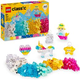 Konstruktionsspielsteine Lego "Zauberbox mit durchsichtigen Steinen (11040), Lego Classic", bunt, Spielbausteine, Kinder, Kunststoff, Konstruktionsspielsteine, Made in Europe, Topseller