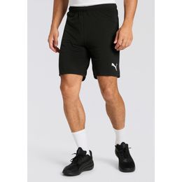 Trainingsshorts Puma "TEAMRISE SHORT", Herren, Gr. S, N-Gr, schwarz-wei&szlig; (Puma schwarz, Puma wei&szlig;), Netz, Obermaterial: 100% Polyester, unifarben, regular fit normal, Hosen Trainingsshorts, atmungsaktives Material, mit DryCELL Technologie, elastischer Bund