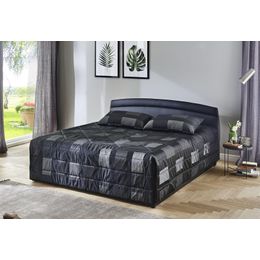 Tagesdecke, schwarz (schwarz, grau), B:197cm L:250cm, Polyester, Westfalia Schlafkomfort, Tagesdecken, Tagesdecke