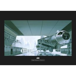 Bild Komar "Star Wars Classic RMQ Hangar Shuttle", bunt (farbe bild(er): bunt), B:70cm H:50cm, Holz, Papier, Bilder, Bild, Wandbild zur Dekoration im Kinderzimmer - ohne Rahmen