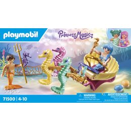 Konstruktions-Spielset Playmobil "Meeresbewohner mit Seepferdchenkutsche (71500)", bunt, Spielbausteine, Kinder, Kunststoff, Konstruktions-Spielset, Playmobil Princess Magic; Made in Europe