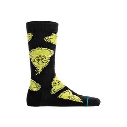 Kurzsocken Stance "Socken Mean One Socken 1er Pack", Damen, Gr. 43-47, bunt (schwarz, gr&uuml;n), Obermaterial: 48% Baumwolle CO. 36% Polyester PES. 14% Nylon NY. 2% Elasthan EL., Socken Kurzsocken
