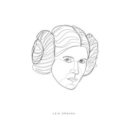 Bild Komar "Star Wars Classic Force Faces Leia", schwarz-wei&szlig; (farbe bild(er): schwarz, wei&szlig;), B:30cm H:40cm, Holz, Papier, Bilder, Bild, Wandbild zur Dekoration im Kinderzimmer - ohne Rahmen