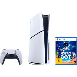 Playstation 5 Konsolen-Set "PS5 Disk Edition (Slim) + PS5 Astro Bot", schwarz-wei&szlig; (wei&szlig;, schwarz), B:35,8cm H:9,6cm T:21,6cm, Spielekonsolen, Konsolen-Set