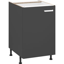 Unterschrank Optifit "Parma", grau (anthrazit), B:50cm H:87cm T:58,4cm, Holzwerkstoff, Schr&auml;nke, Unterschrank, Breite 50 cm